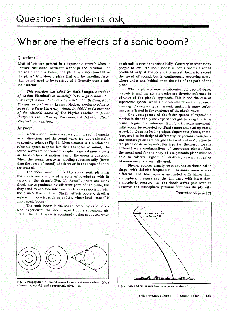 What are the effects of a sonic boom? | The Physics Teacher | AIP ...