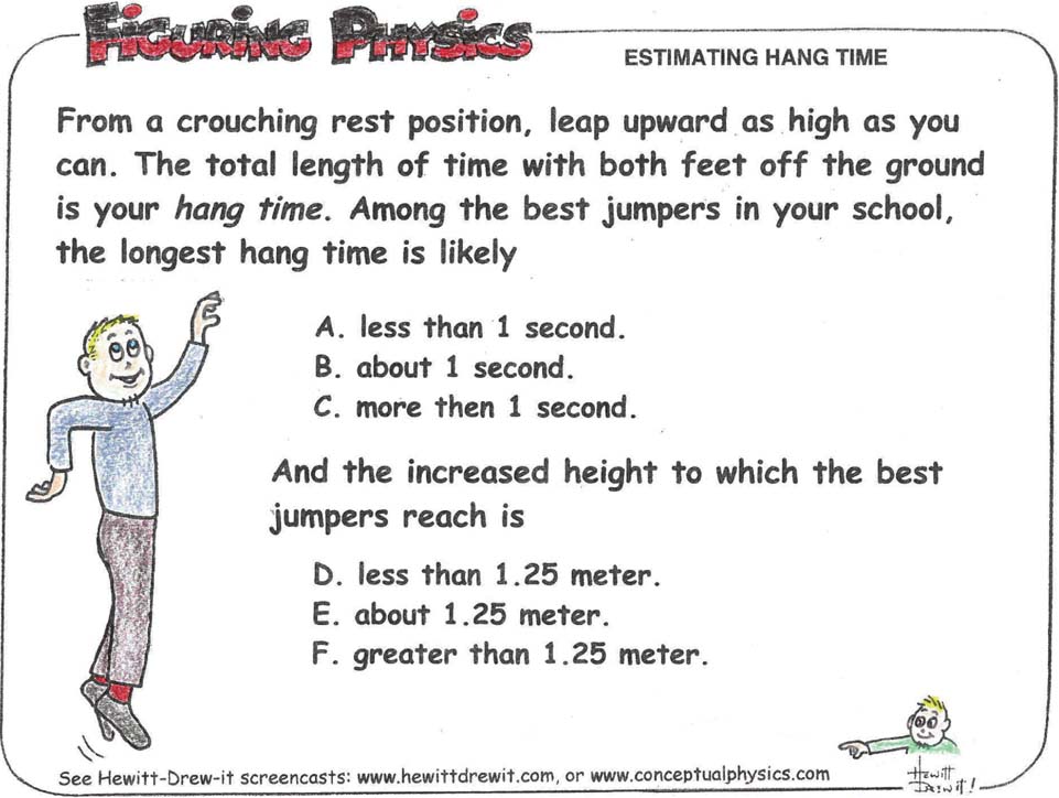 ESTIMATING HANG TIME | The Physics Teacher | AIP Publishing