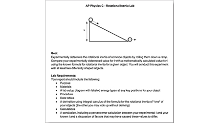 Reinventing the Wheel: An Alternative Rotational Inertia Lab for ...