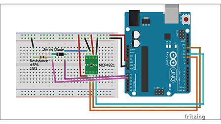 Interfacing MCP4921 DAC with Arduino UNO to Characterize a Zener Diode | The Physics Teacher ...