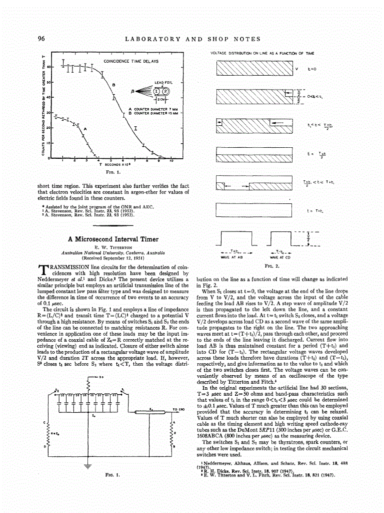 A Microsecond Interval Timer Review Of Scientific Instruments Aip Publishing