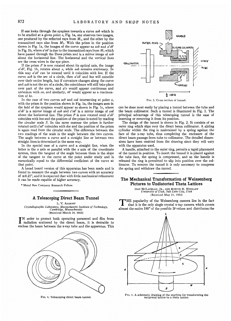 A Telescoping Direct Beam Tunnel | Review of Scientific Instruments ...