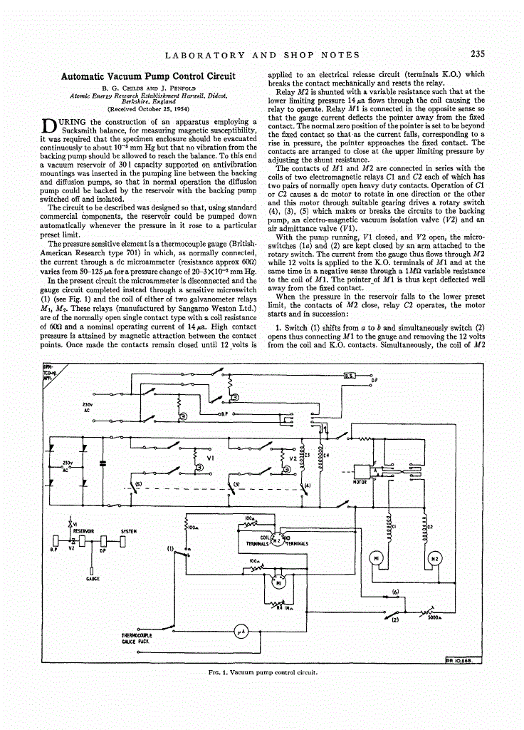 Automatic Vacuum Pump Control Circuit | Review of Scientific ...