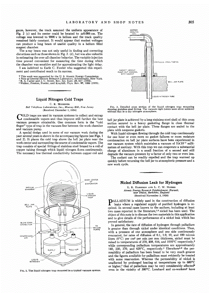 Liquid Nitrogen Cold Traps | Review of Scientific Instruments | AIP ...