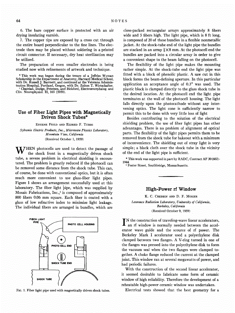 High‐Power rf Window | Review of Scientific Instruments | AIP Publishing