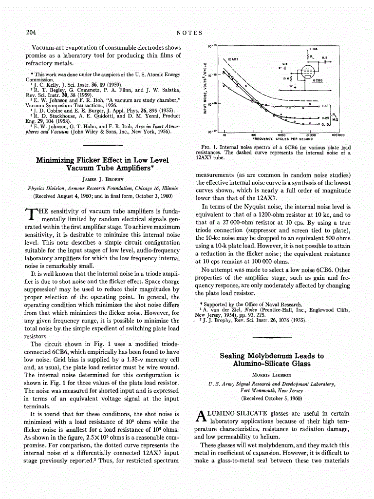 Minimizing Flicker Effect in Low Level Vacuum Tube Amplifiers | Review ...
