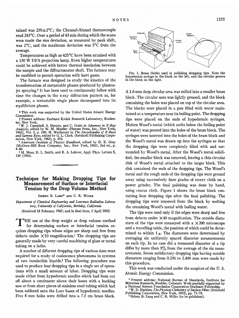 Technique for Making Dropping Tips for Measurement of Surface or ...