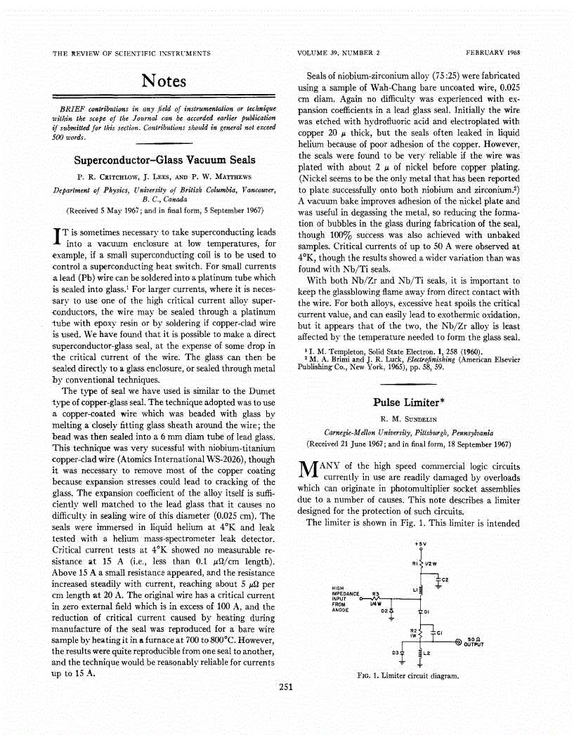Pulse Limiter | Review of Scientific Instruments | AIP Publishing