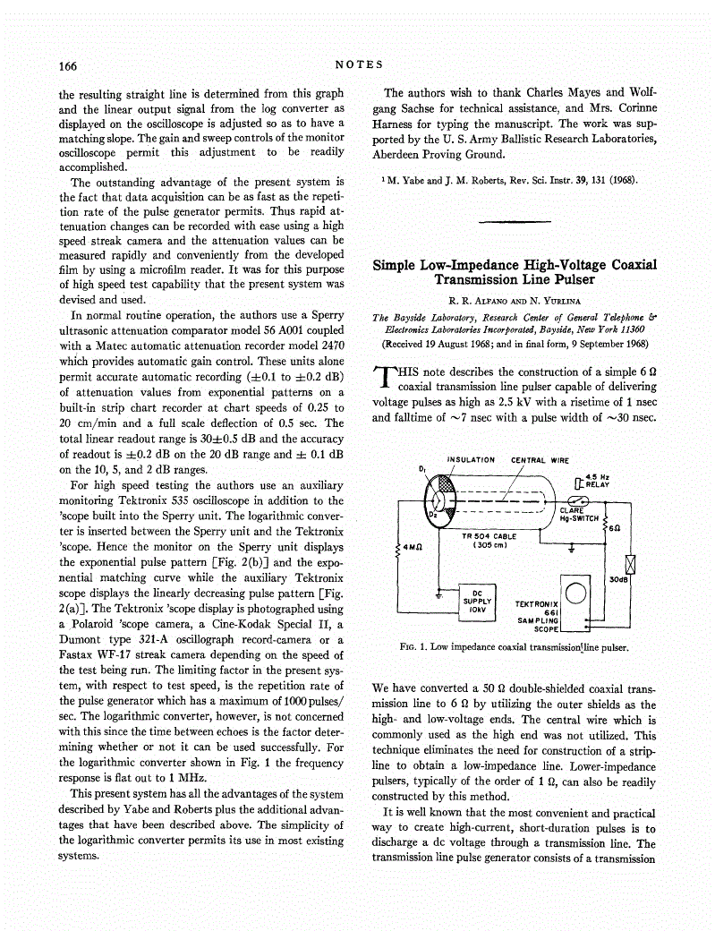 Simple Low‐Impedance High‐Voltage Coaxial Transmission Line Pulser ...