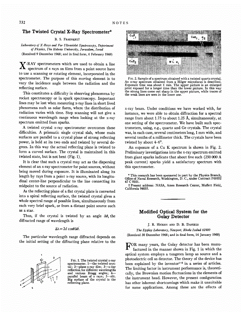 Modified Optical System for the Golay Detector | Review of Scientific ...