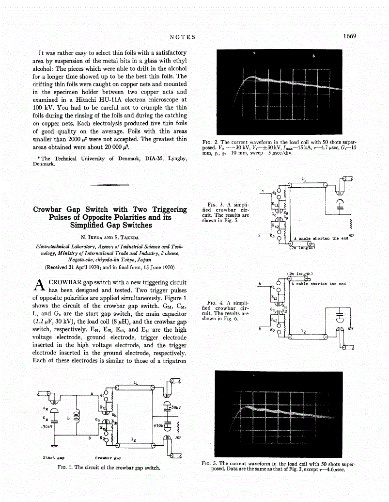 Crowbar Gap Switch with Two Triggering Pulses of Opposite Polarities ...