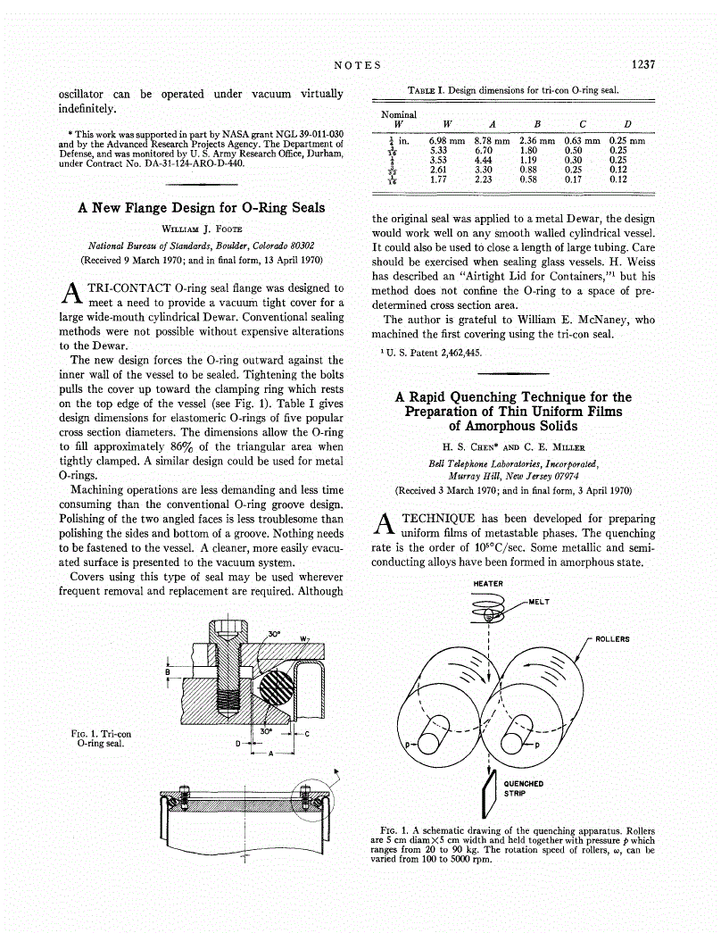 A Rapid Quenching Technique for the Preparation of Thin Uniform Films ...