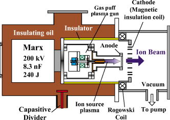 Diagnosis of high-intensity pulsed heavy ion beam generated by a novel ...