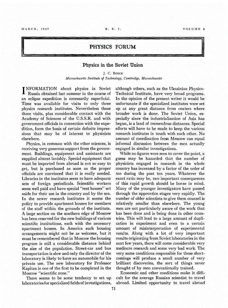 Physics in the Soviet Union | Review of Scientific Instruments | AIP ...