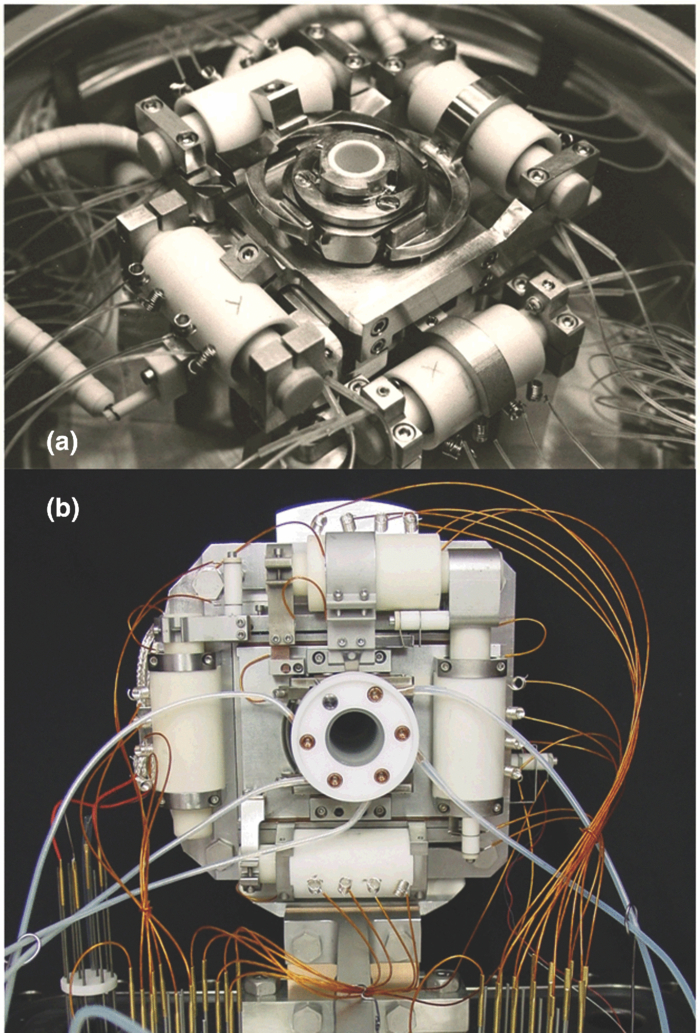 A versatile ultra high vacuum sample stage with six degrees of freedom ...