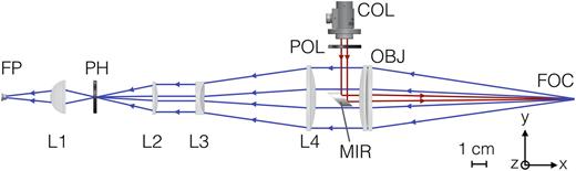 Confocal laser induced fluorescence with comparable spatial ...
