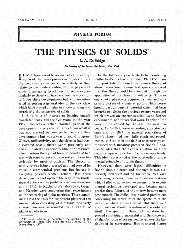 THE PHYSICS OF SOLIDS | Review of Scientific Instruments | AIP Publishing