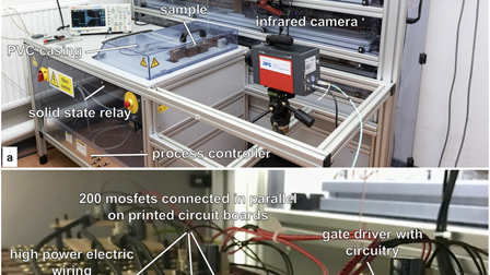 Electric pulse heating device for the analysis of solid/solid phase ...