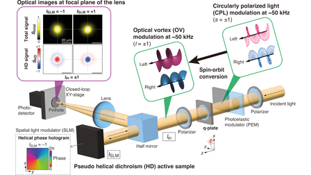 Rapid modulation of left- and right-handed optical vortices for precise ...