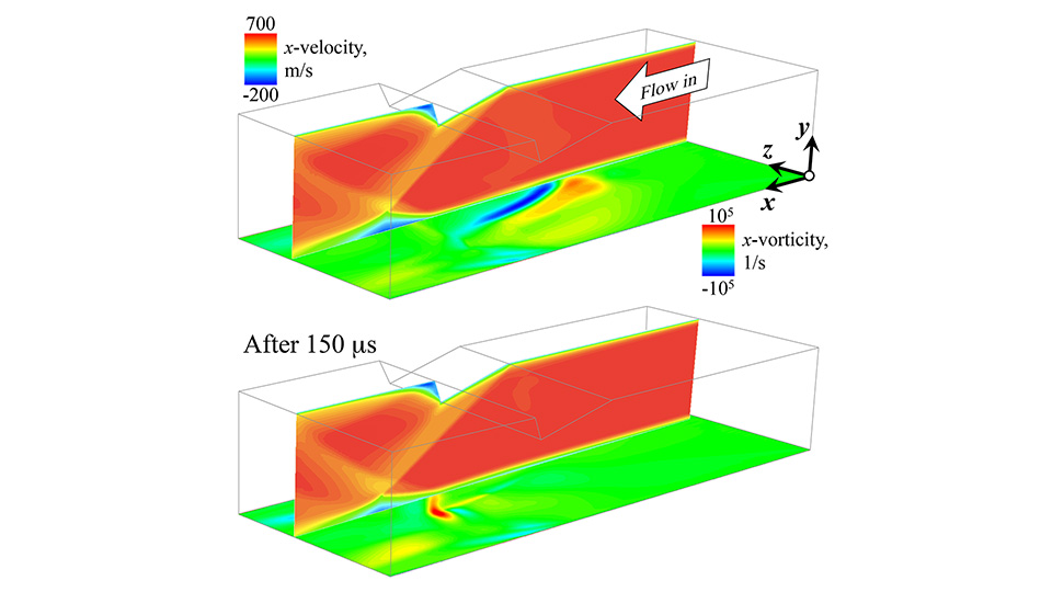 Numerical supersonic flow simulations help improve high-speed engine ...